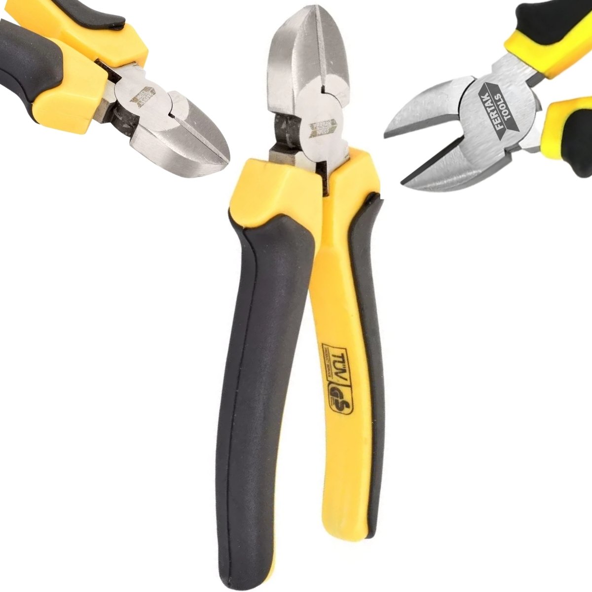 Alicate de Corte 6" Diagonal Profissional Cabo Emborrachado | Fertak | MadeiraMadeira