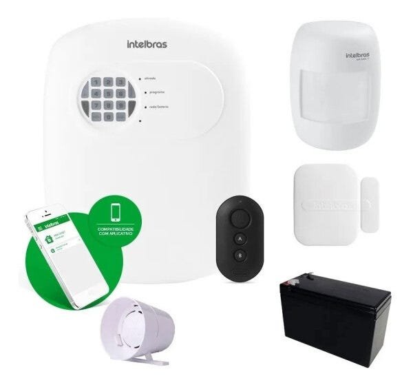 Kit Alarme Intelbras Anm 24 Net Monitorado Por Aplicativo com 3 Sensor ...