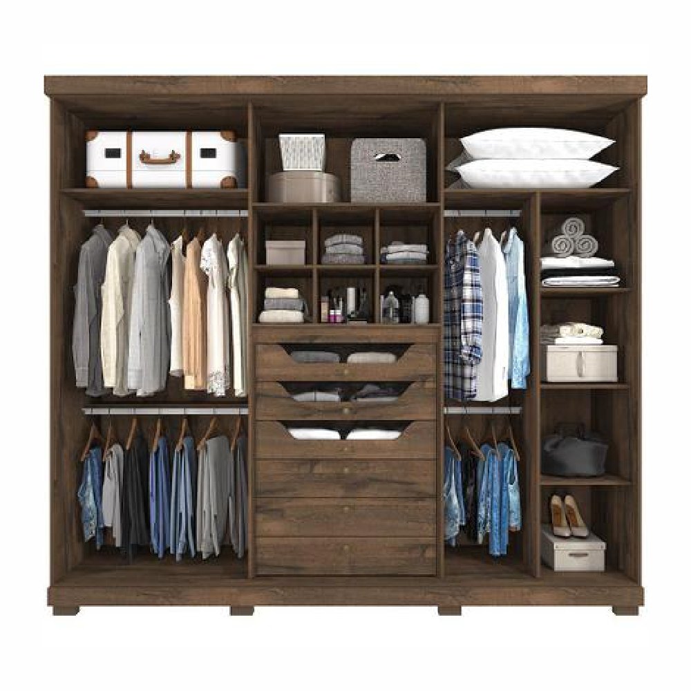 Guarda-Roupa Casal 6 Portas 6 Gavetas Guarapari Panan Móveis Café ...