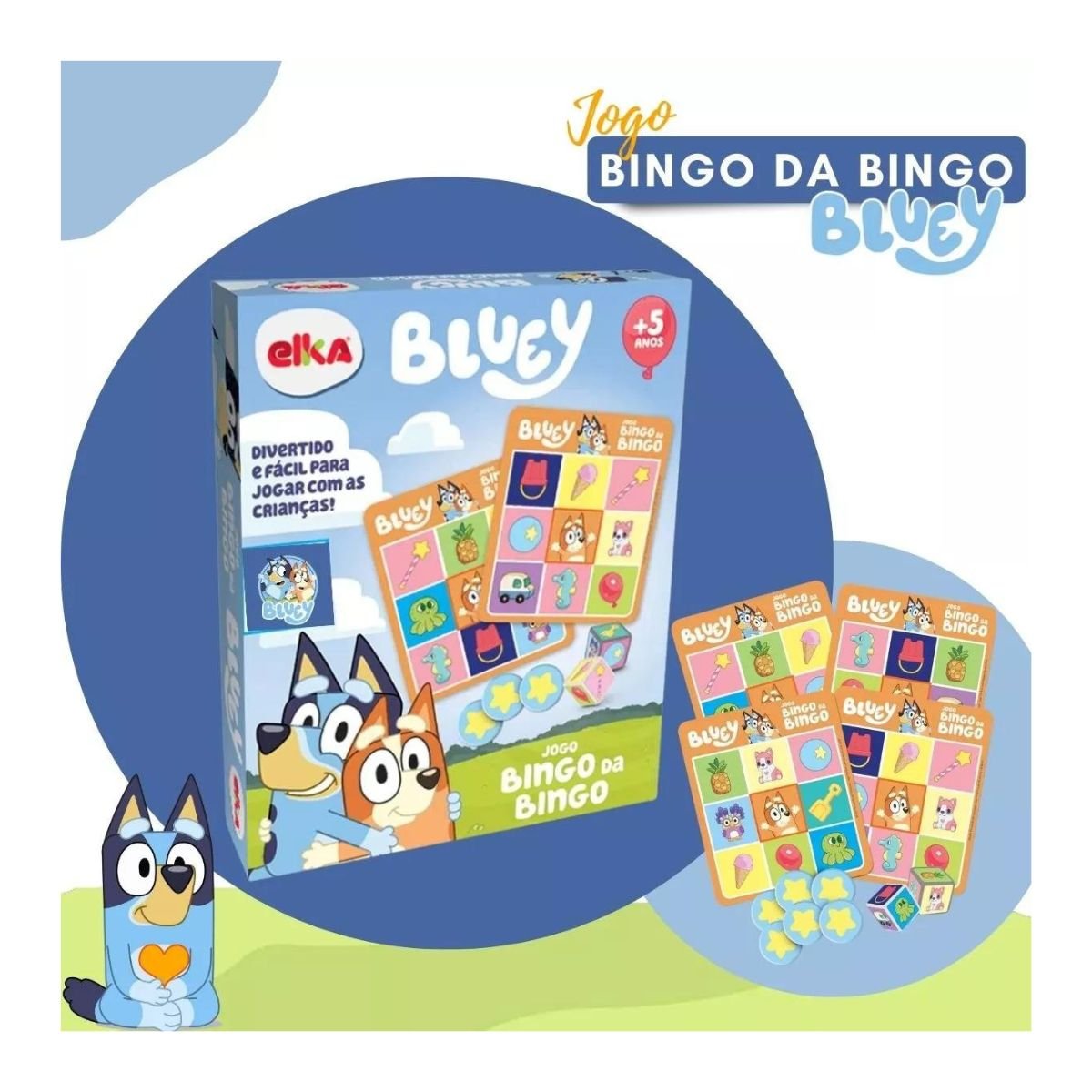 Jogo Bingo da Bingo Bluey Elka 1251 | MadeiraMadeira