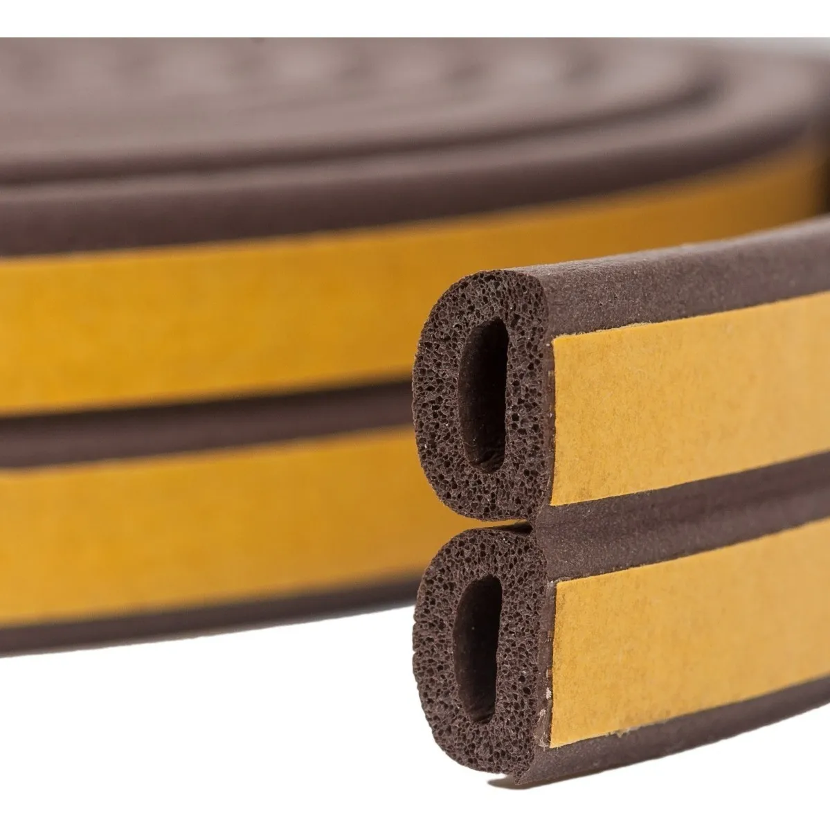 Veda Fresta Portas e Janelas Borracha Vedação Marrom Adesiva Rolo ...