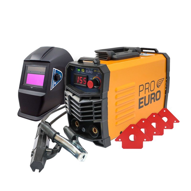 Maquina solda inversora gp 155 127v pro euro + mascara automatica preta ...