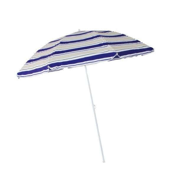 Guarda-Sol Grande Praia Piscina Nautika Caribe Azul E Creme ...