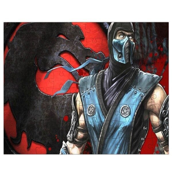 Quebra-Cabeça 90 Peças 30cm Mk Subzero (Bd30) | MadeiraMadeira