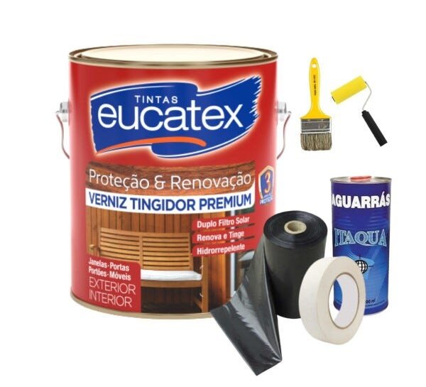 Kit Verniz Premium 900Ml Cores + Itens para Pintura - Imbuia ...