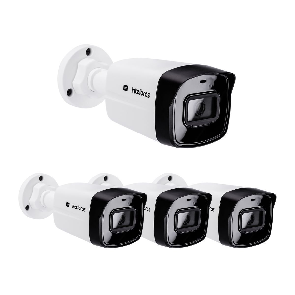 Kit 4 Câmeras Ip 2 Megapixels Full Hd 30m Poe Vipc 1230 B Intelbras ...