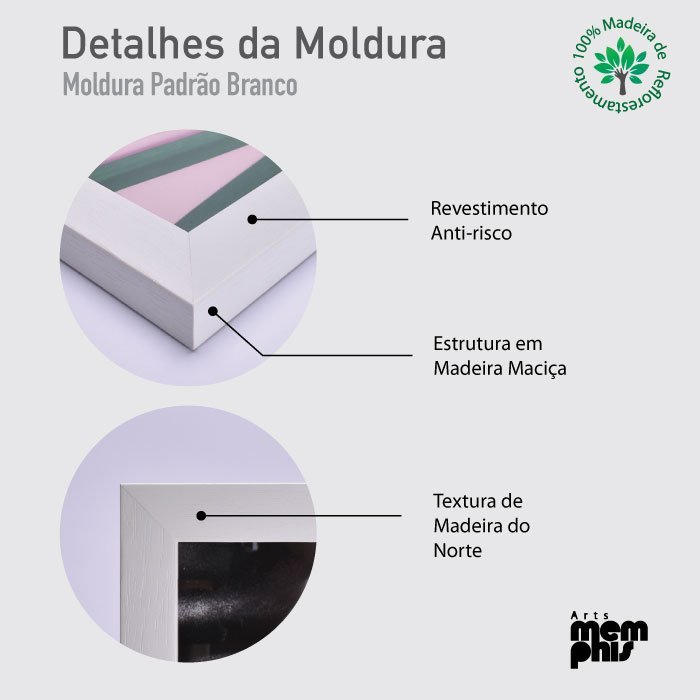 Quadro Inspired Matisse XV - 60x40cm - Moldura Padrão Branco ...