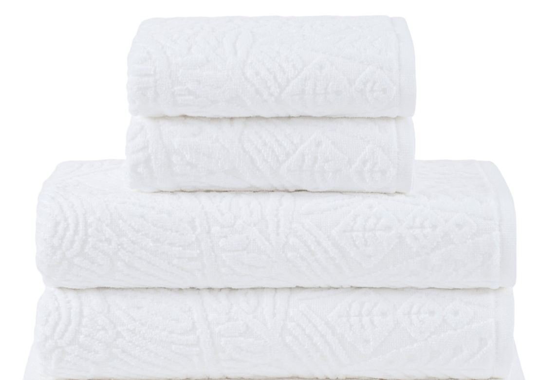 Jogo Toalha de Banho e Rosto 4 Pçs Cordel Buddemeyer Branca 1011 ...