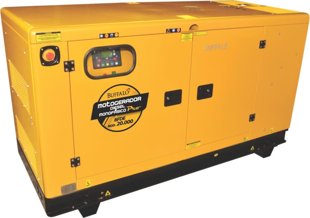 Motogerador Diesel Buffalo 20KVA Cabinado Monofásico 115/230V Partida ...