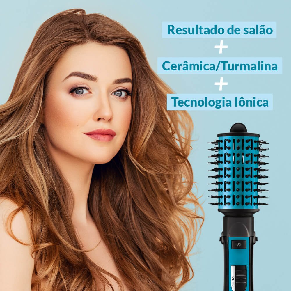 Escova Secadora - Styling Air Brush e Modelador de Cachos Infusion ...