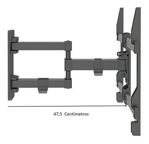 Suporte TV 50 55 60 65 70 75 Polegadas Articulado Samsung Lg - Preto ...