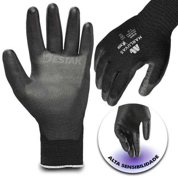 Luva Anti-estática Tamanho G Para Eletrônica Esd Preta 3un | MadeiraMadeira