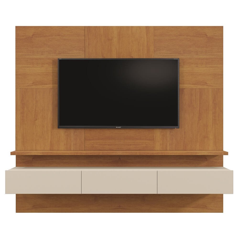 Painel Itália Para TV Até 75 Polegadas Com 3 Portas Mavaular:Naturalle ...