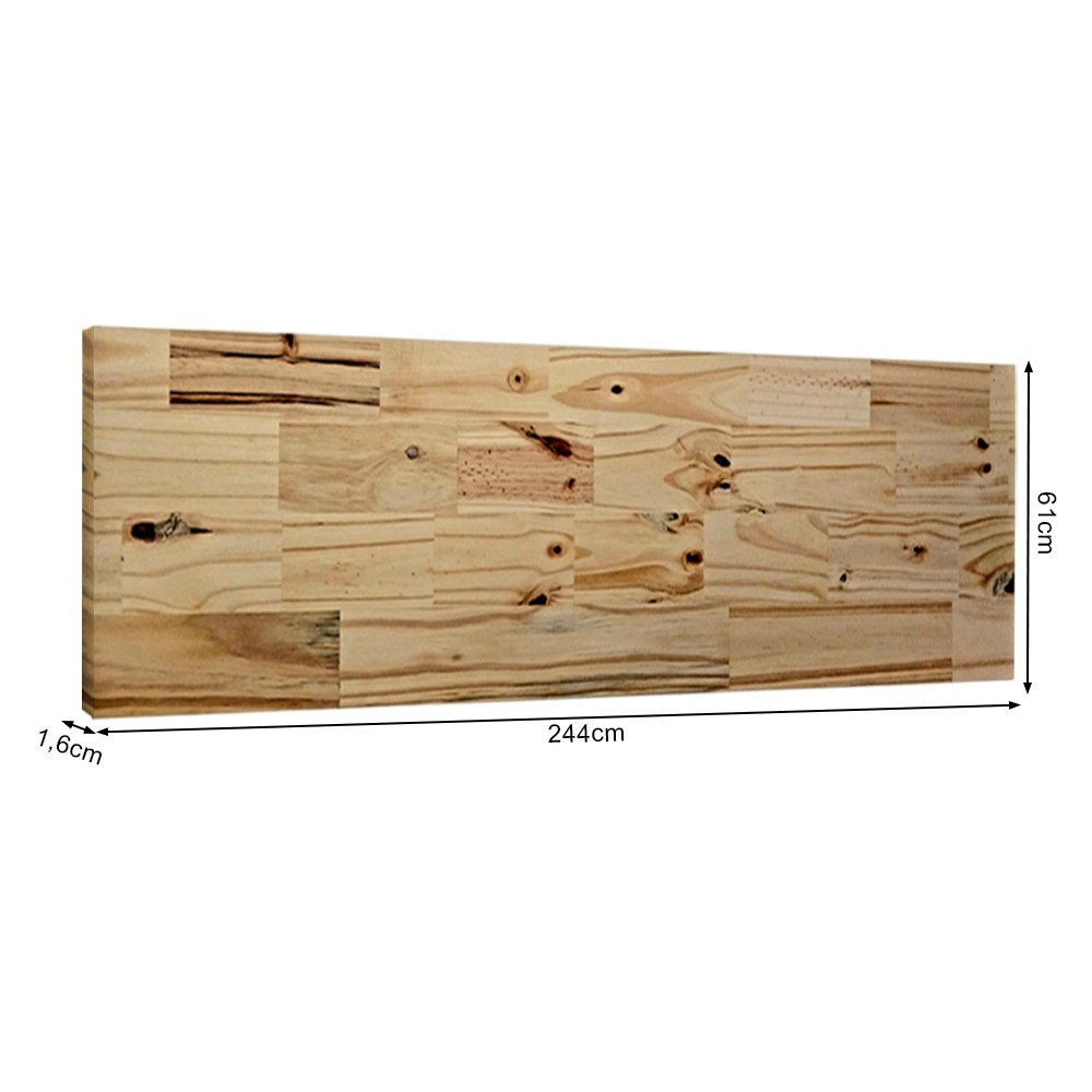 Painel Finger de Madeira Sólida Pinus 1,6x61x244cm Qualidade Cc ...