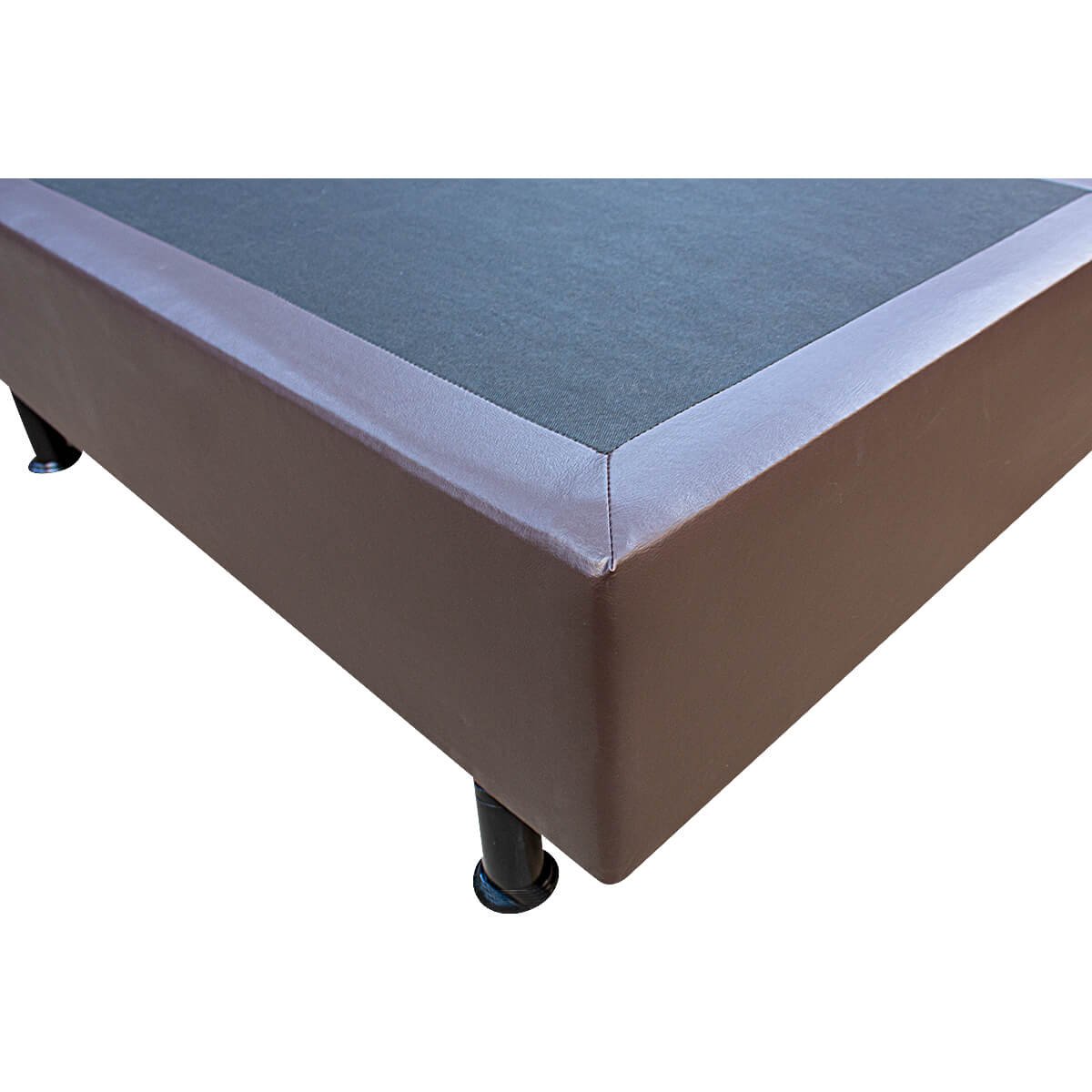 Base Cama Box Solteiro Corano Marrom SkyBox | MadeiraMadeira
