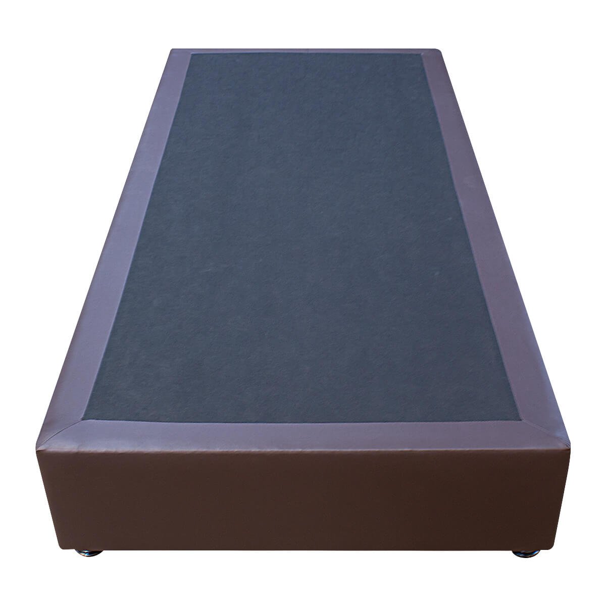 Base Cama Box Solteiro Corano Marrom SkyBox | MadeiraMadeira