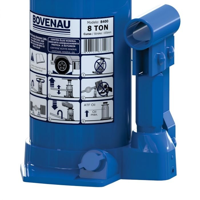 Macaco Hidráulico Tipo Garrafa Capacidade de 8 Toneladas | MadeiraMadeira