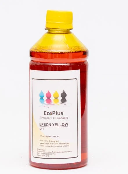 TINTA EPSON DYE YELLOW 500ML | MadeiraMadeira