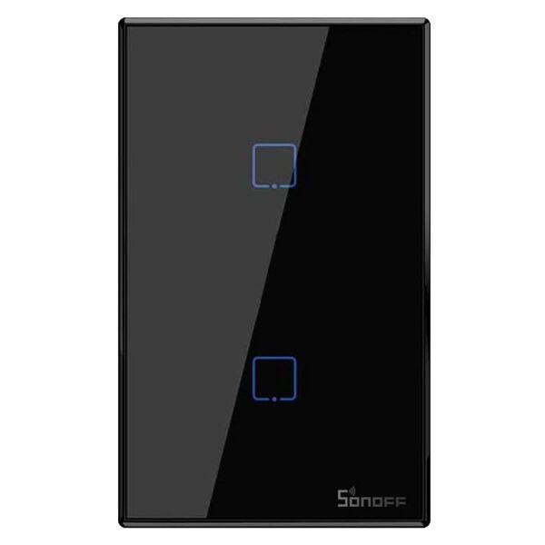 Interruptor Inteligente Sonoff TX T3US2C RF433Mhz - 2 Botões - Preto ...