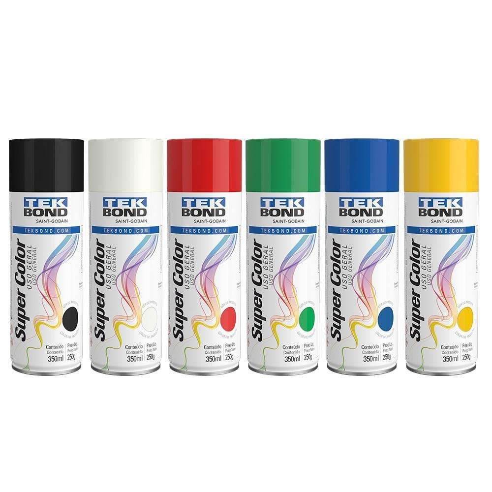 Kit 6 Spray Super Color - Cores Básicas | MadeiraMadeira