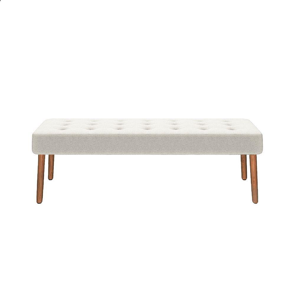 Banco Capitone 140Cm Suede Bege | MadeiraMadeira