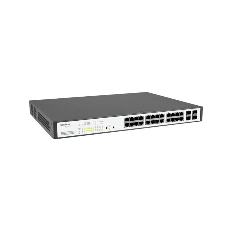 Switch Intelbras 24 Portas Sg2404mr Giga L2 4760045 | MadeiraMadeira