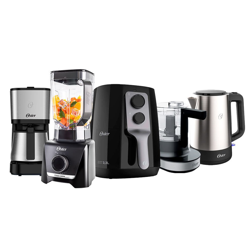 Kit Cozinha Completa Black Inox Oster II - 127V | MadeiraMadeira