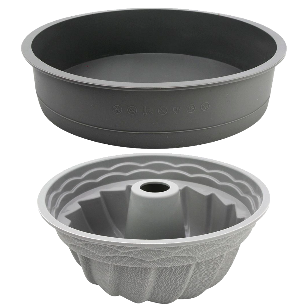 Kit de Formas de Silicone para Bolos e Tortas Cinza | MadeiraMadeira