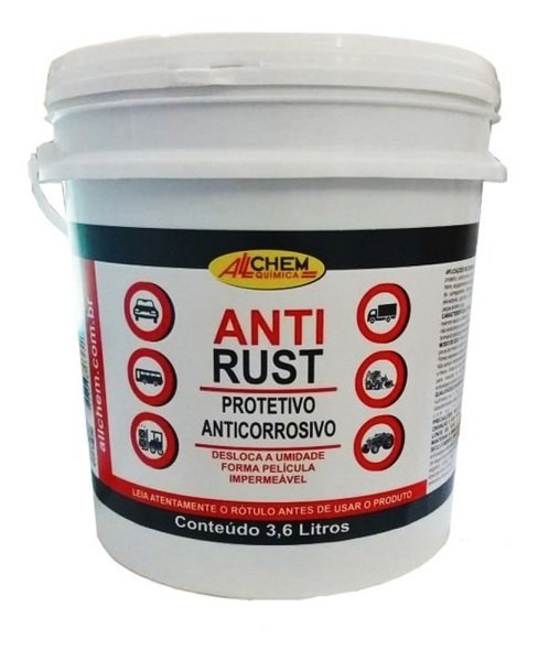 Protetor Anticorrosivo Anti Rust Impermeável Allchem 3,6 Lt ...