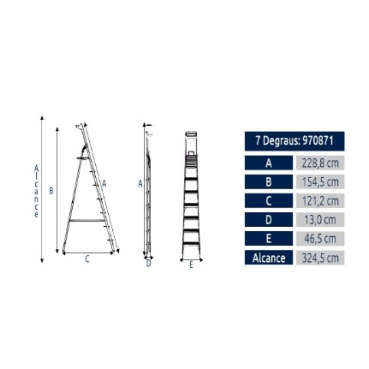 Escada De Alumínio Alumasa Modelo Comfort | MadeiraMadeira