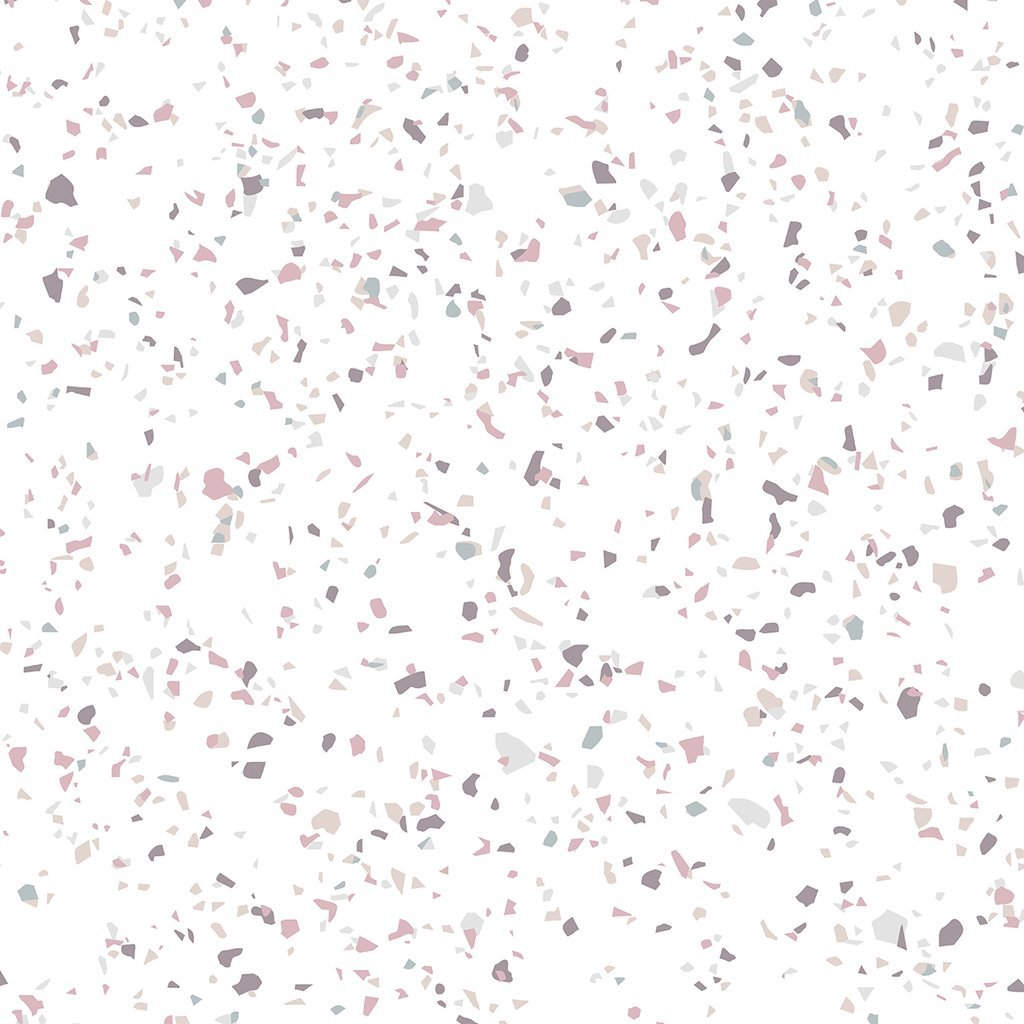 Papel de Parede Adesivo Textura Branco com Pedras Coloridas Granilite ...