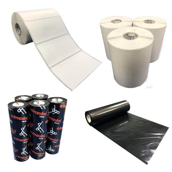 Kit 10 Rolos Etiqueta Bopp 10x5 Cm + 5 Ribbon Resina | MadeiraMadeira