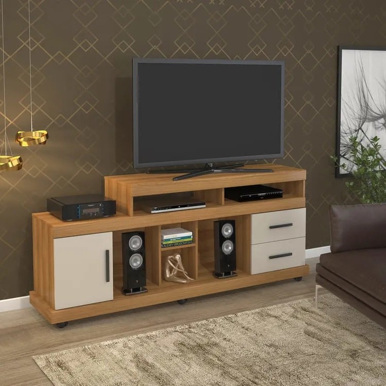 Rack Bem Te Vi para Tv até 70 Polegadas 2 Gavetas e Nicho JCM:Noronha ...