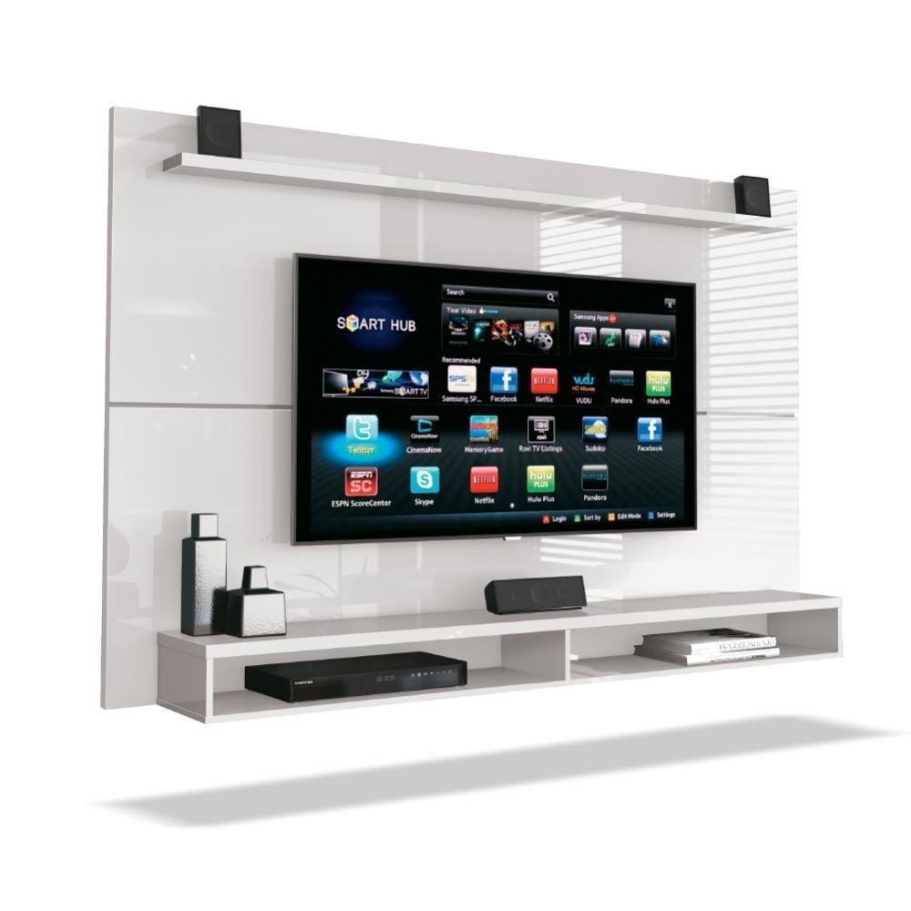 Painel para Tv até 65" com Prateleira 1,80m Max Branco | MadeiraMadeira