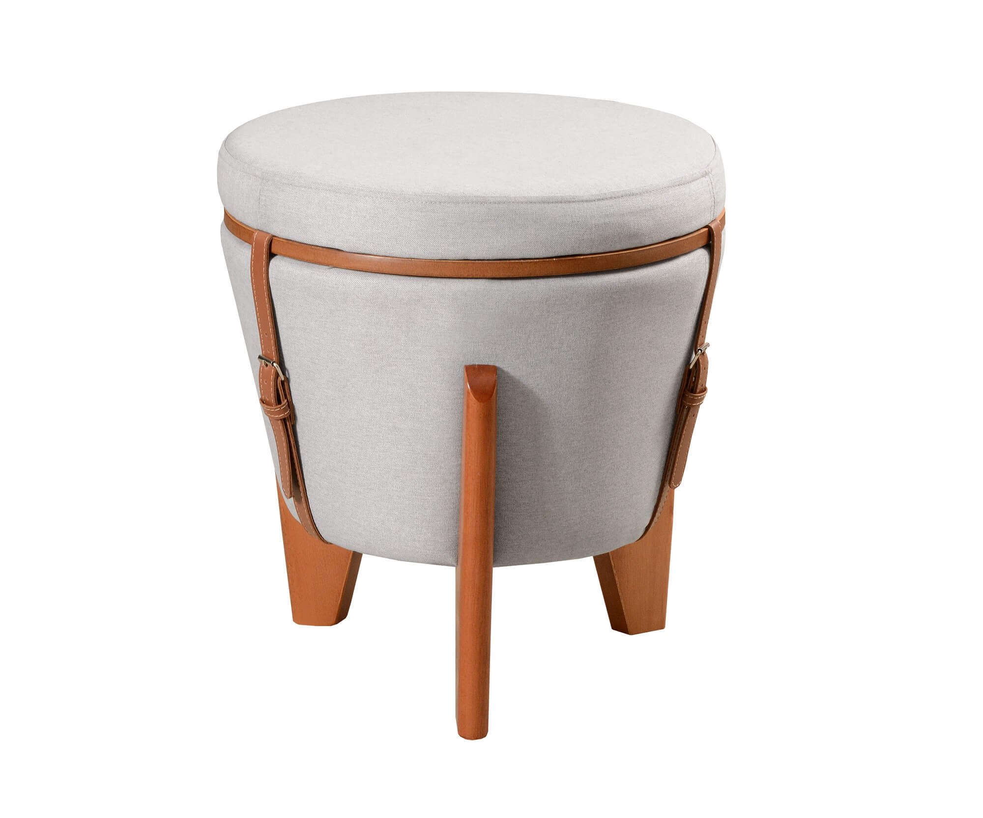 Puff Decorativo Baú Flex Tampo Para Mesa Centro Zeus:LINHO PRATA ...