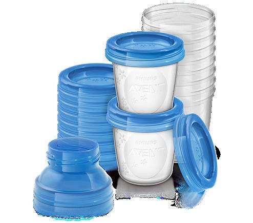 KIT POTES PARA ARMAZENAR LEITE - AVENT | MadeiraMadeira