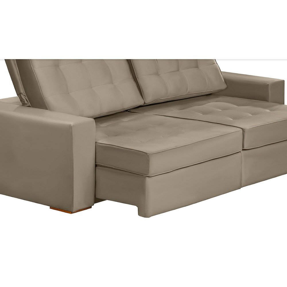 Sofá Curitiba Modular 3 Lugares 2.30 MT Retrátil Reclinável Veludo Sofatec | MadeiraMadeira