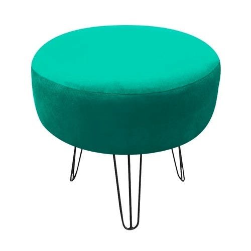 Puff Decorativo Berlim Red. Pés Aço Aramado Verde Turquesa | MadeiraMadeira