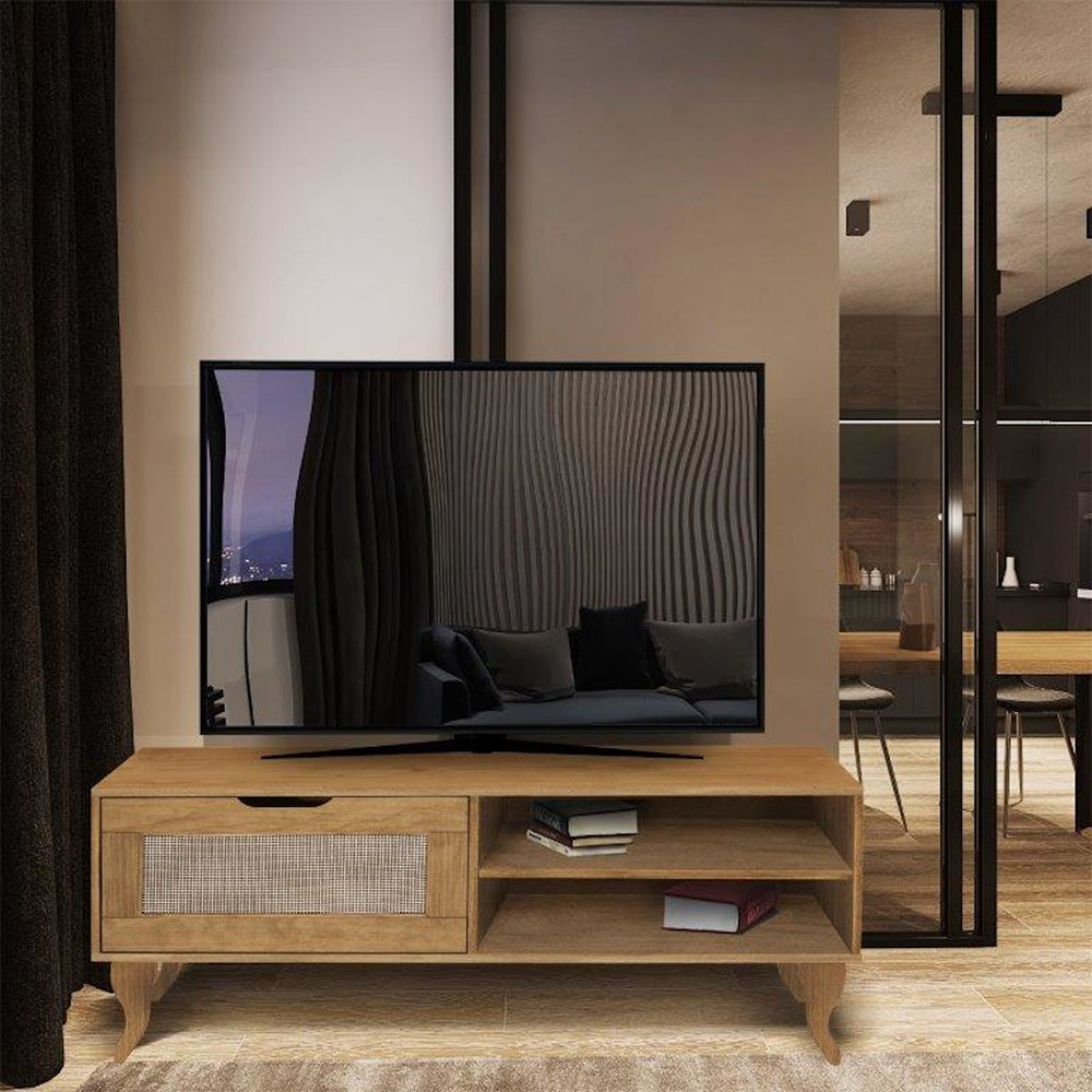 Rack Retrô Tv até 50 Madeira Vintage Florença - Imbuia | MadeiraMadeira