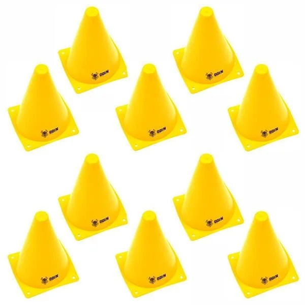 Kit 10 Cones Pequenos 15Cm Amarelo | MadeiraMadeira