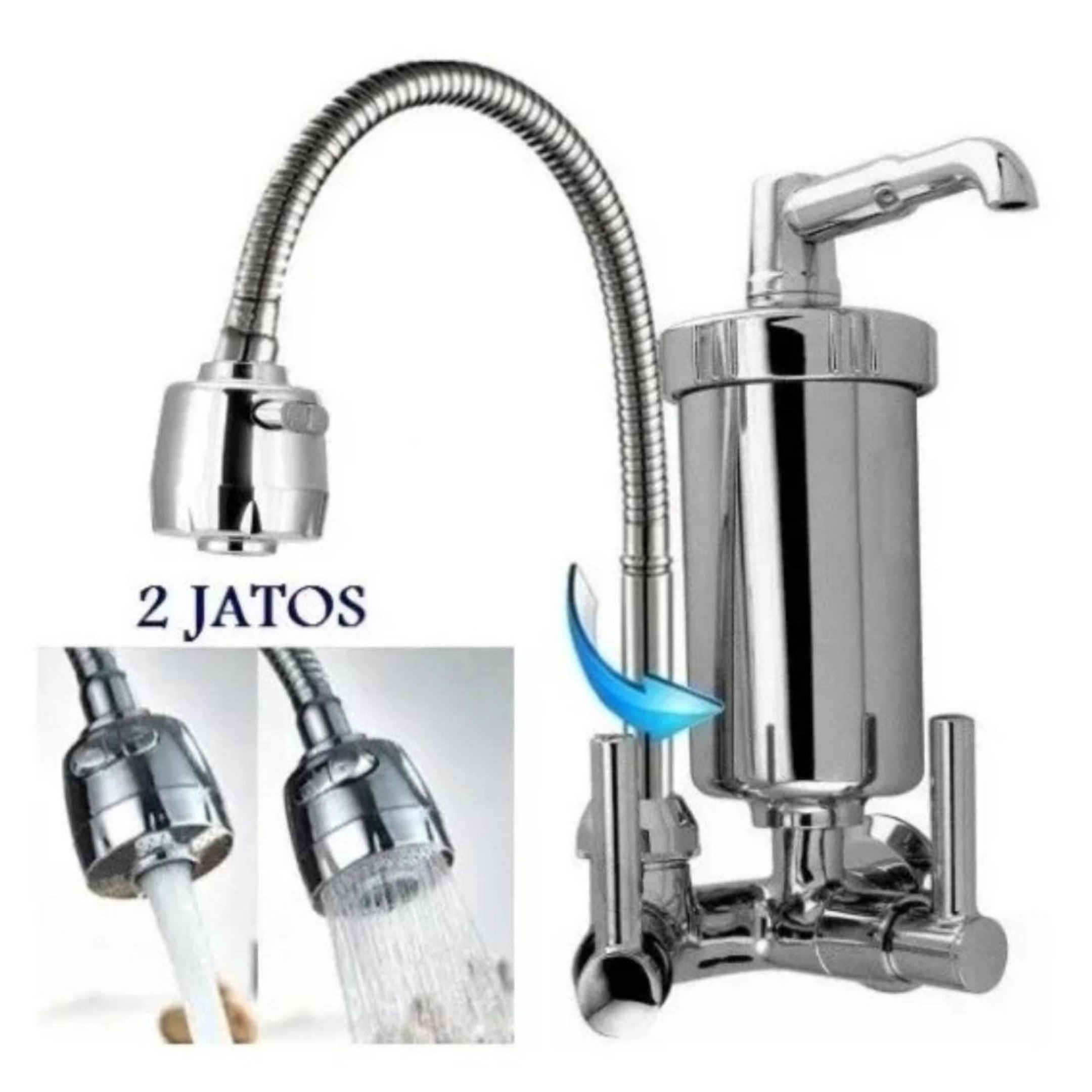 Torneira Filtro Gourmet Pia Cozinha Parede Metal Inox 1 4v Madeiramadeira