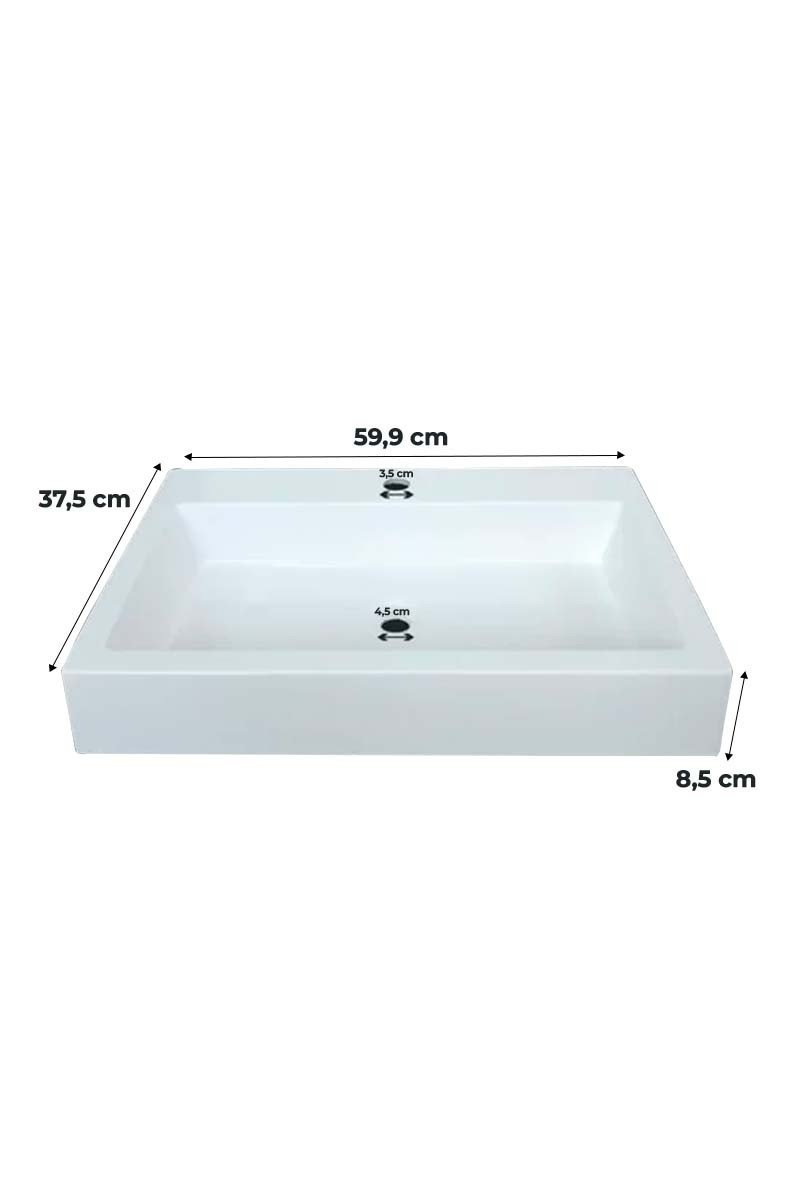 Cuba de Apoio Retangular Aurora Escoamento Perfeito | MadeiraMadeira