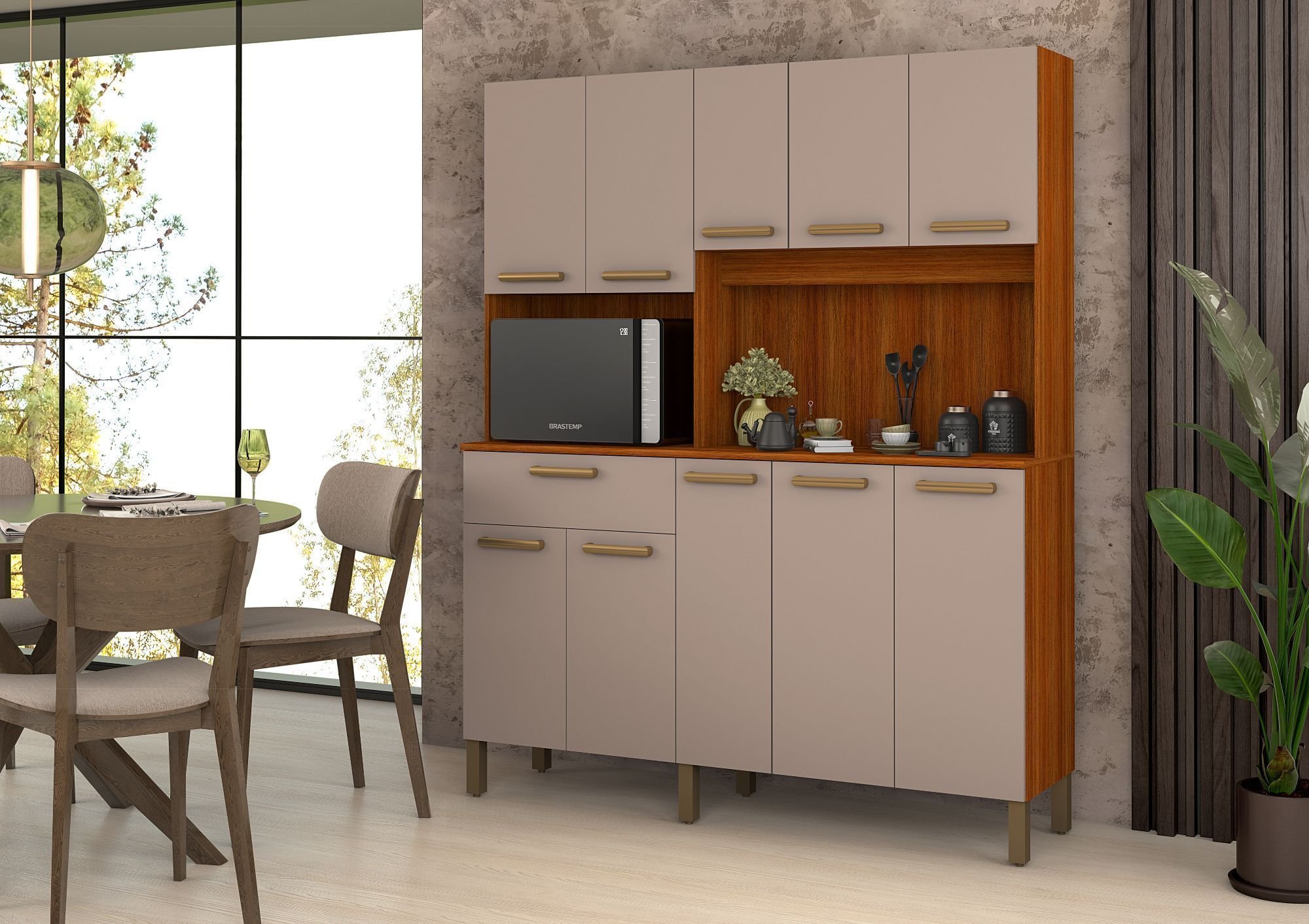 Armário de Cozinha Jade 10 Portas Mdf – Compacto e Funcional ...