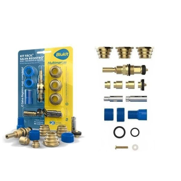 Kit Salva Registro De Chuveiro Fácil 10 Em 1 Blukit | MadeiraMadeira