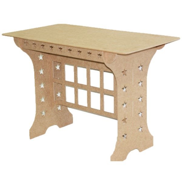 Mesa Provençal Estrela 160x70x80cm MDF 6mm Desmontável | MadeiraMadeira