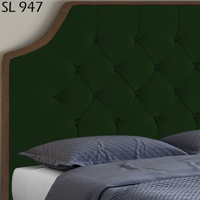 Cabeceira Queen 160 cm Horion Veludo SL 947 Peer | MadeiraMadeira
