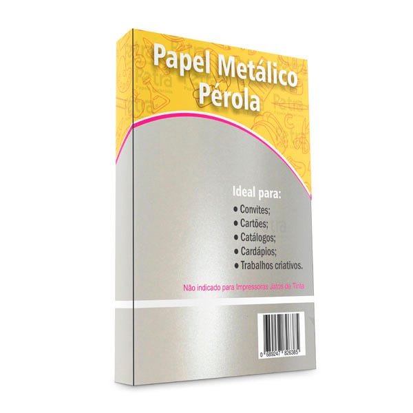 Papel Metalico Pérola 180grs A4 50 folhas | MadeiraMadeira