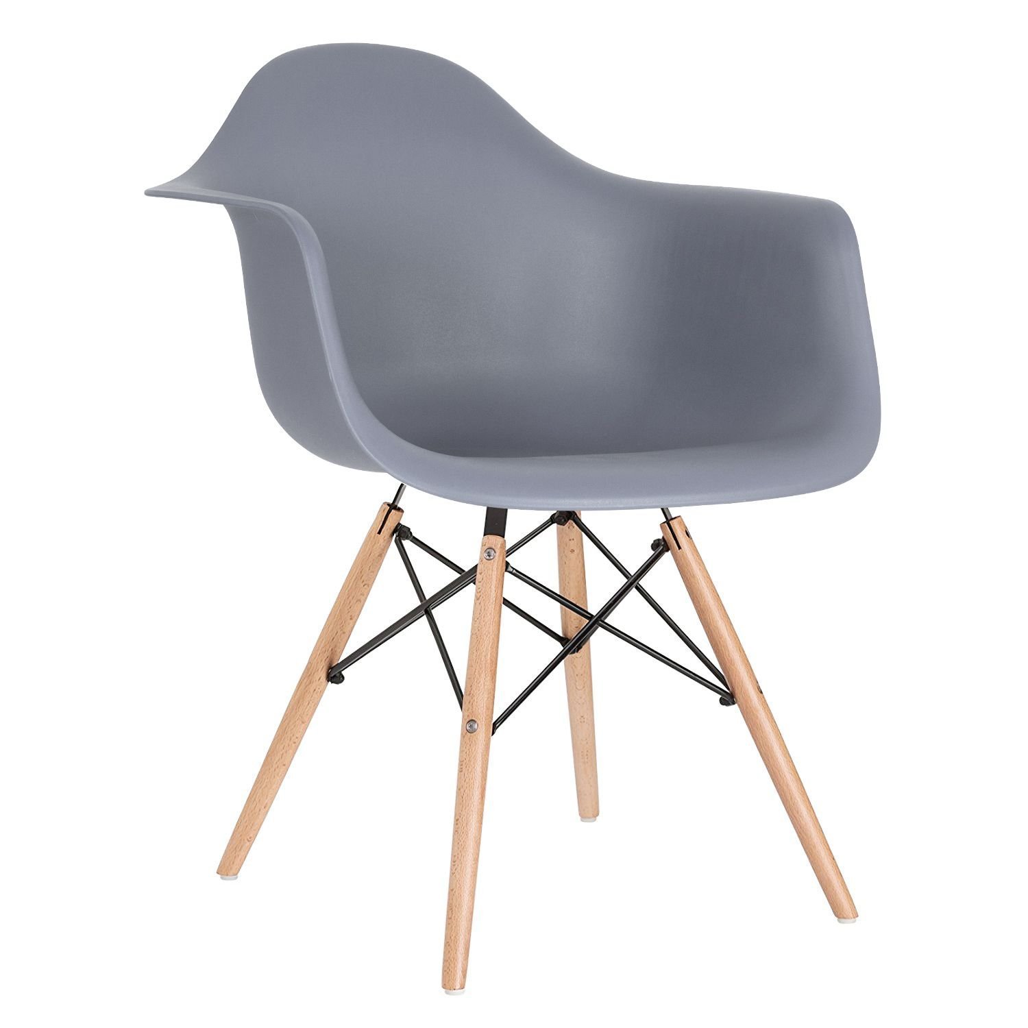 Mesa redonda Eames 120 cm + 4 cadeiras Eiffel DAW | MadeiraMadeira