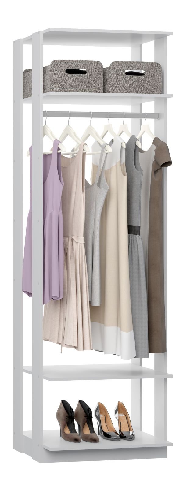 Estante cabideiro para roupas longas Linha CLOTHES - BE Mobiliário ...
