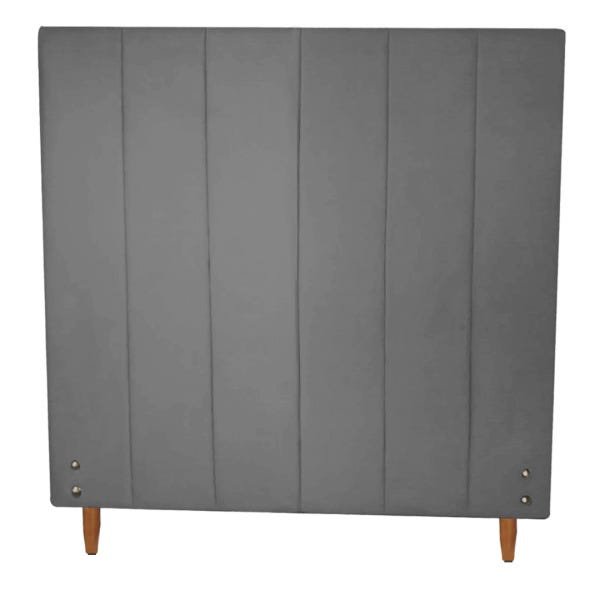 Cabeceira Estofada Vitória para Cama Box Viúva Suede Cinza Grafite ...